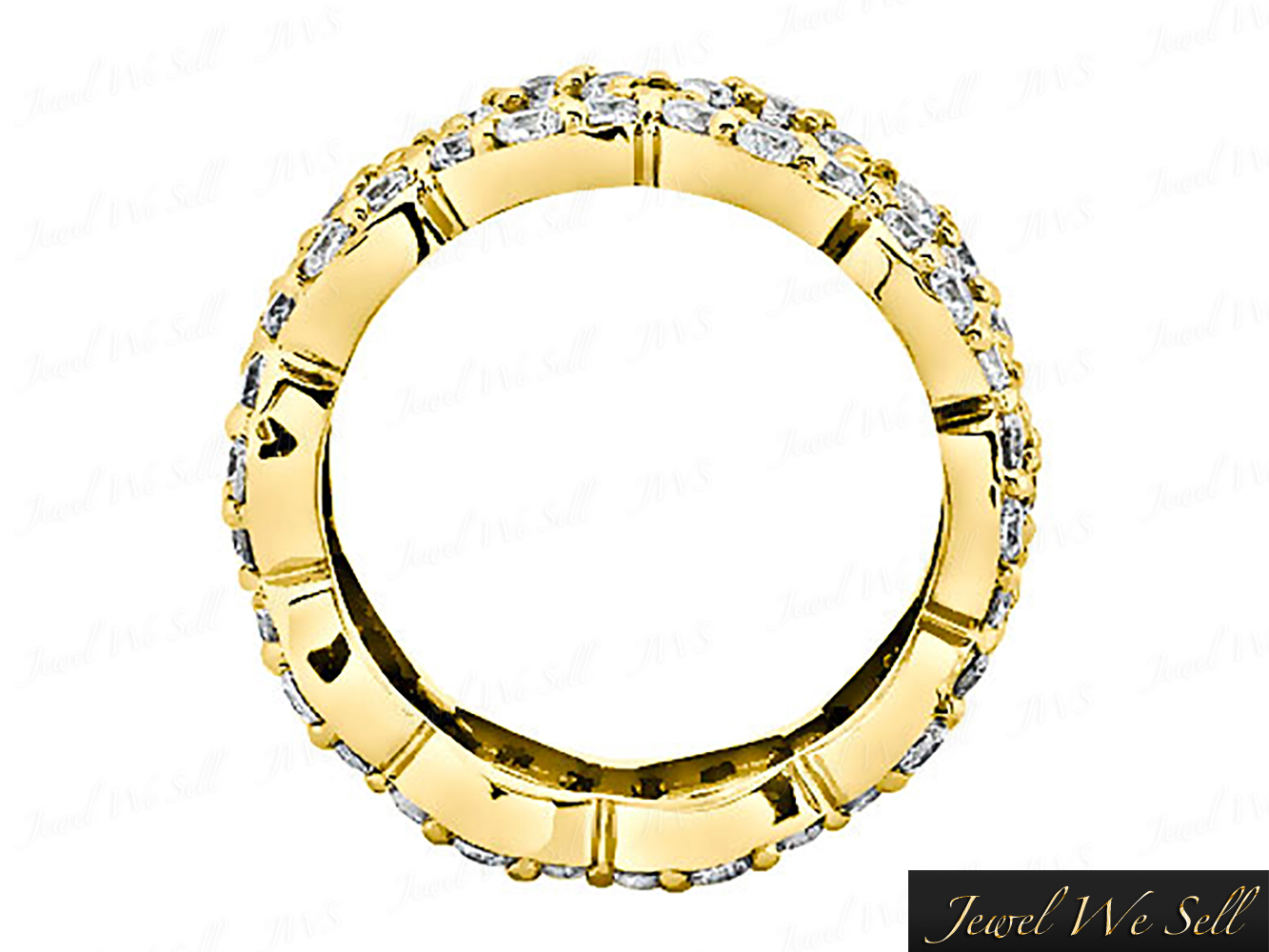 1.10Ct Round Brilliant Diamond Circle Pattern Eternity Band Ring 10K ...