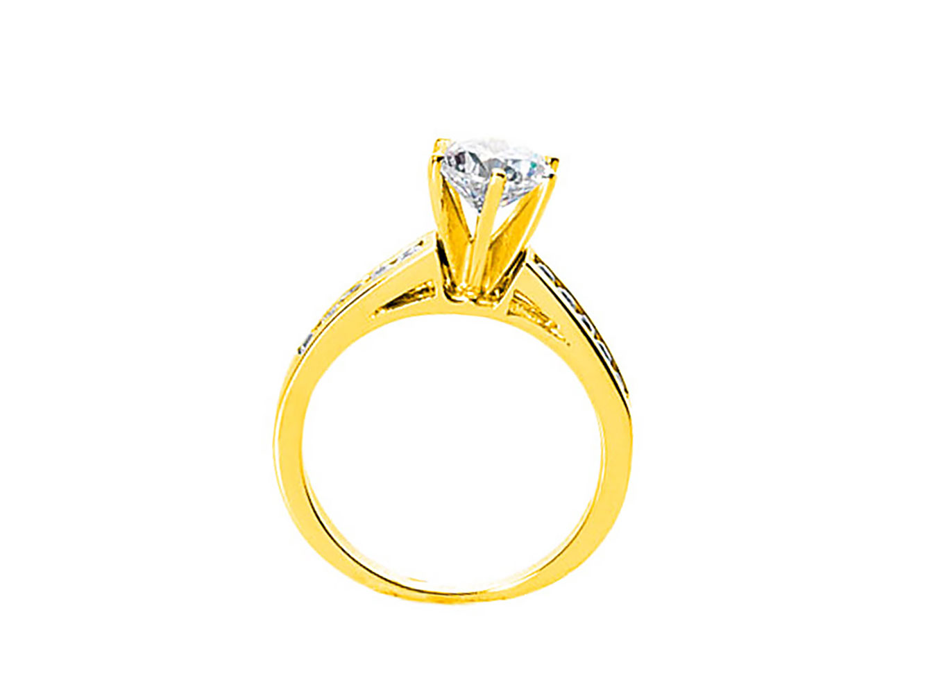 0.50Ct Round Diamond Cathedral Engagement Ring Solid 14k Rose White ...